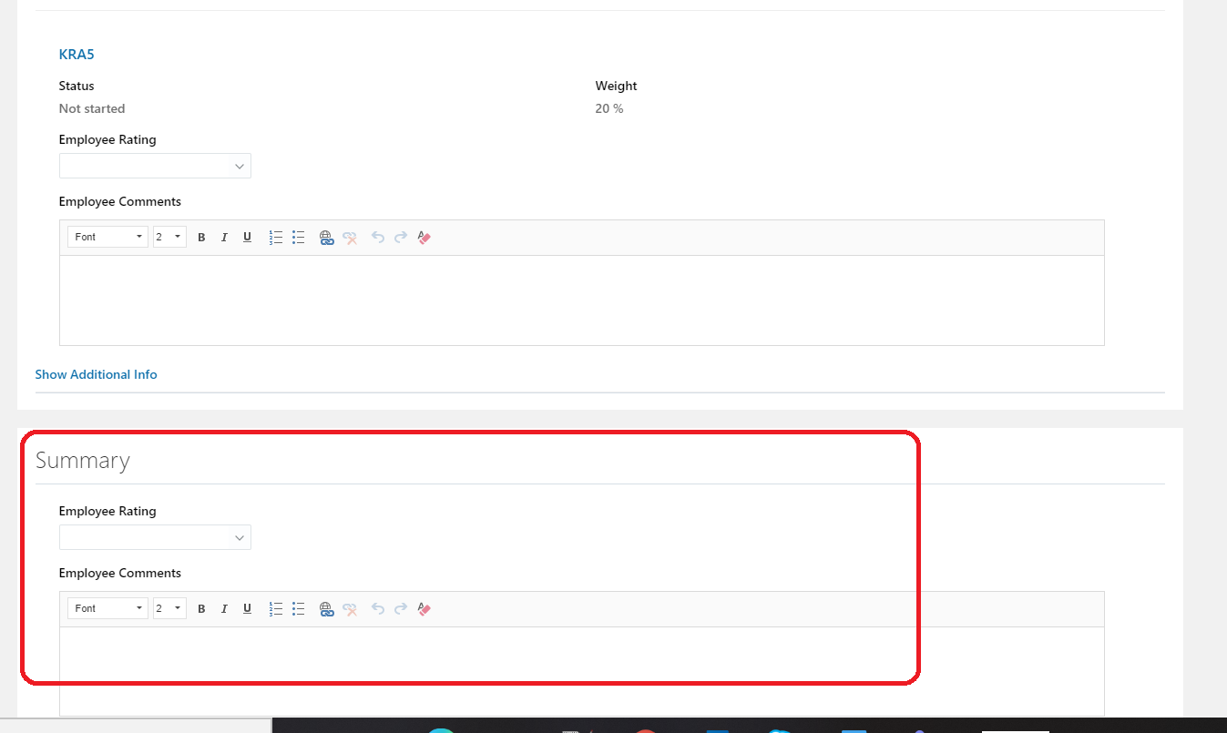 How to remove ''Summary'' from Performance Goals section in Performance document — Cloud ...