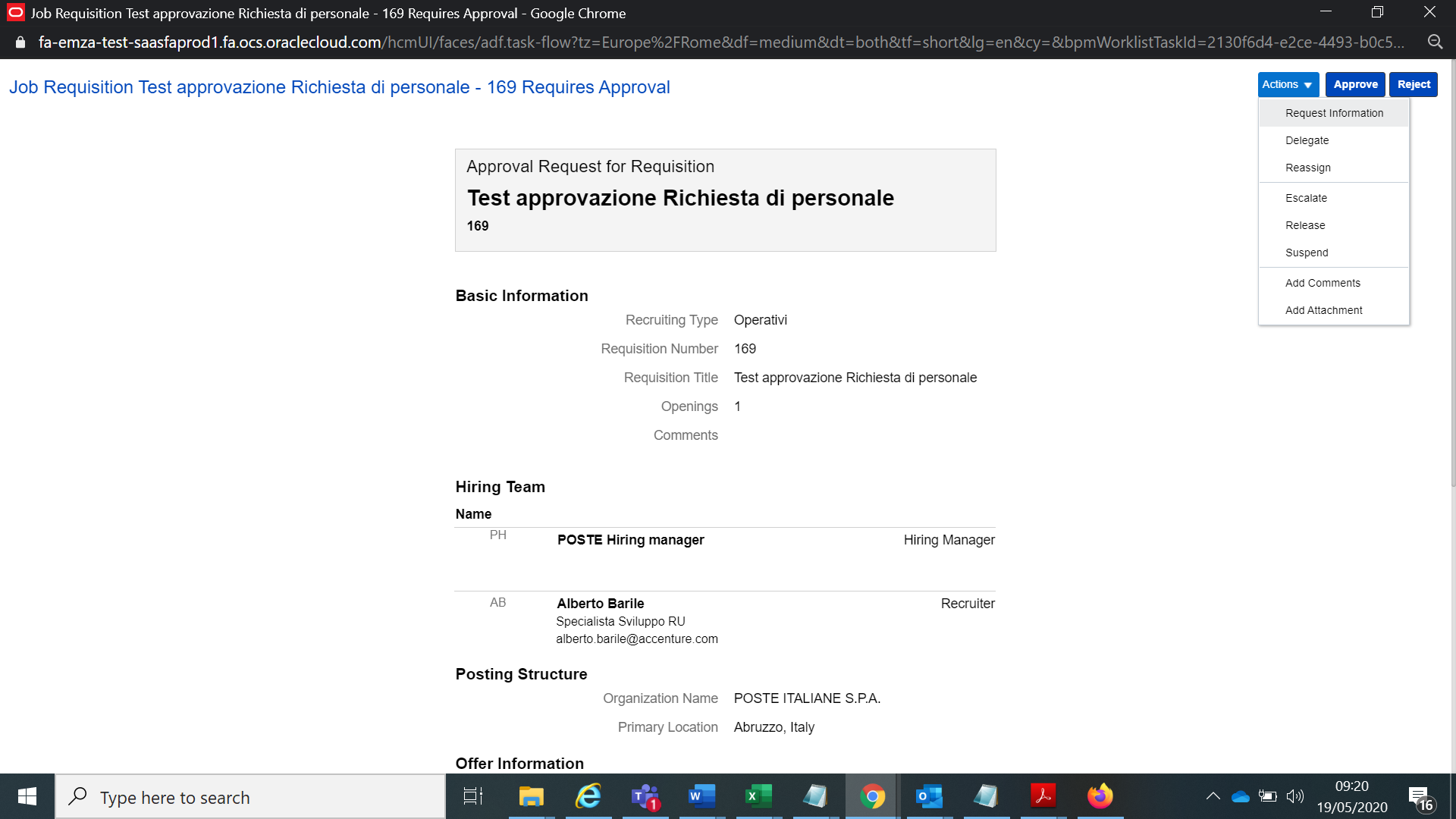 How To Enable The Available Actions That The Approver Of A Job Requisition Can Make — Cloud