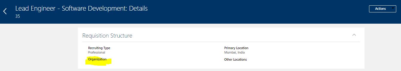 How To Add Value In Organization In Requisition Structure In Job Requisitions — Cloud Customer