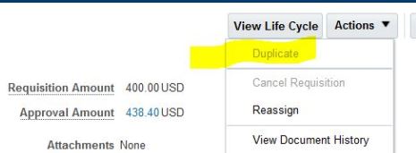 How to copy/Duplicate Requisition created by Other Users — Cloud Customer Connect