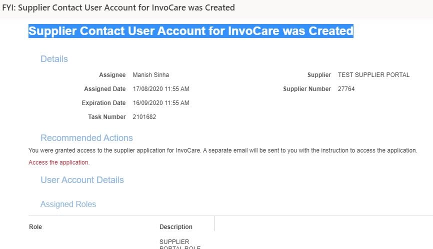 How To Disable Supplier Contact User Account Creation Email Or Notification — Cloud Customer Connect