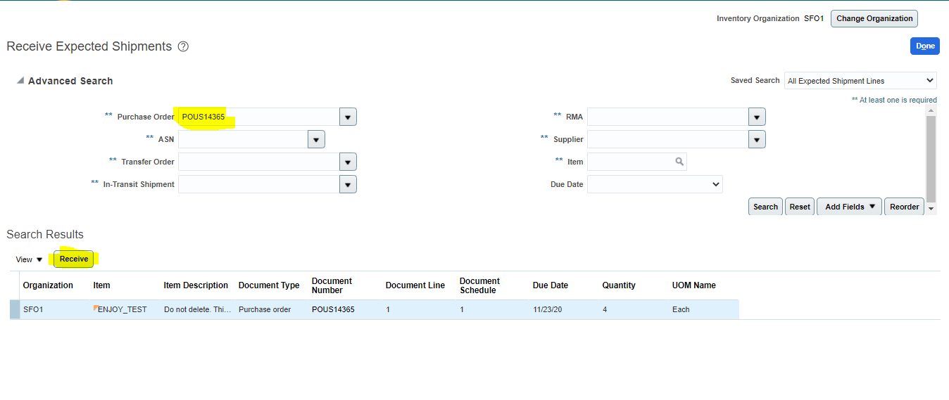 Implementing Restrictions on Create Receipt Screen. — Cloud Customer ...