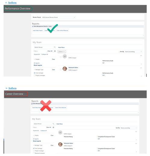EL Expression to Differentiate Performance Overview from Career ...