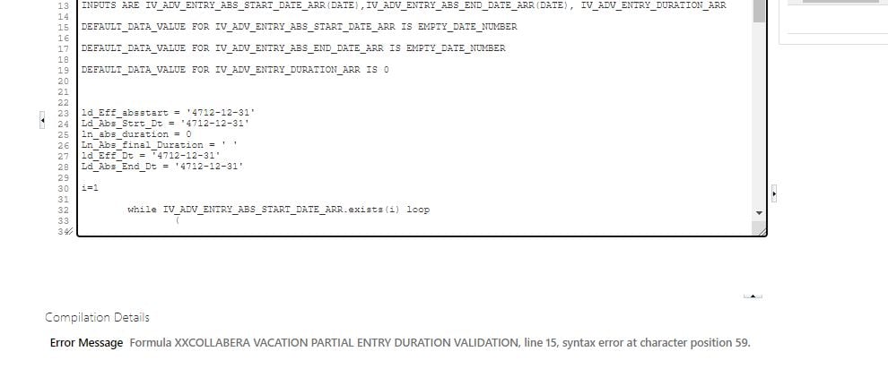Absence Entry Validation in Advanced Mode using Fast Formula in Oracle Fusion — Cloud Customer ...