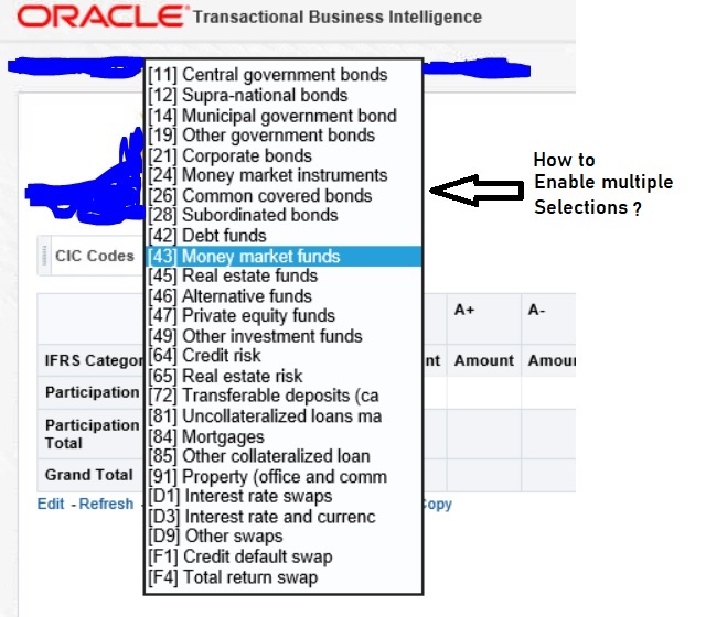 Enable All Or Multiple Selections From A Pivot Table Prompt In OTBI 