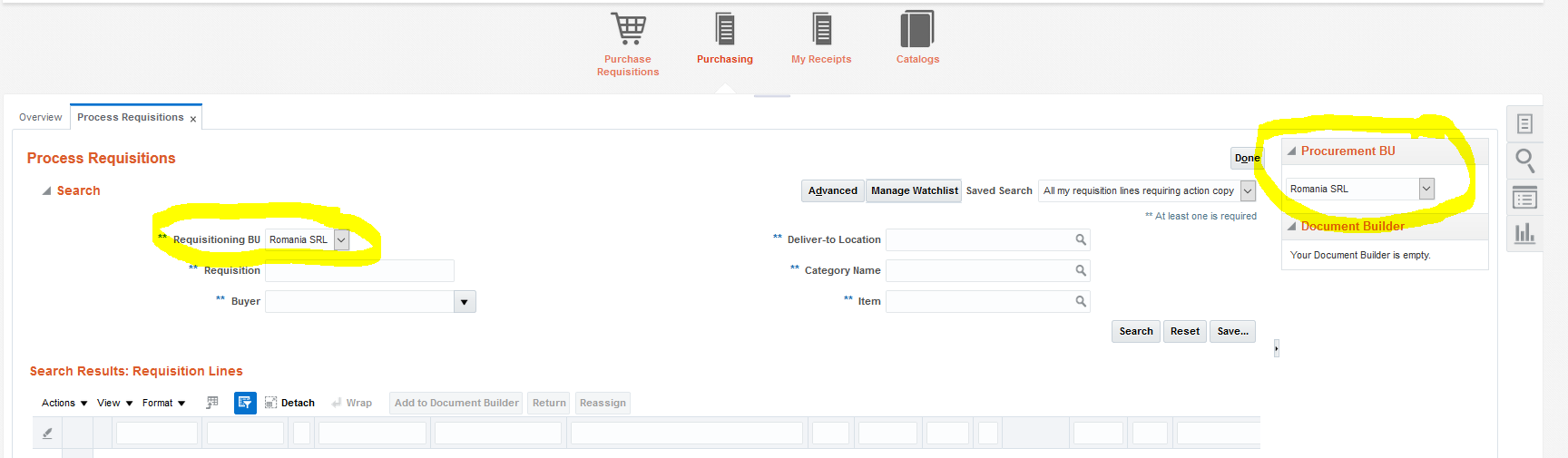 Process Requisitions — Cloud Customer Connect
