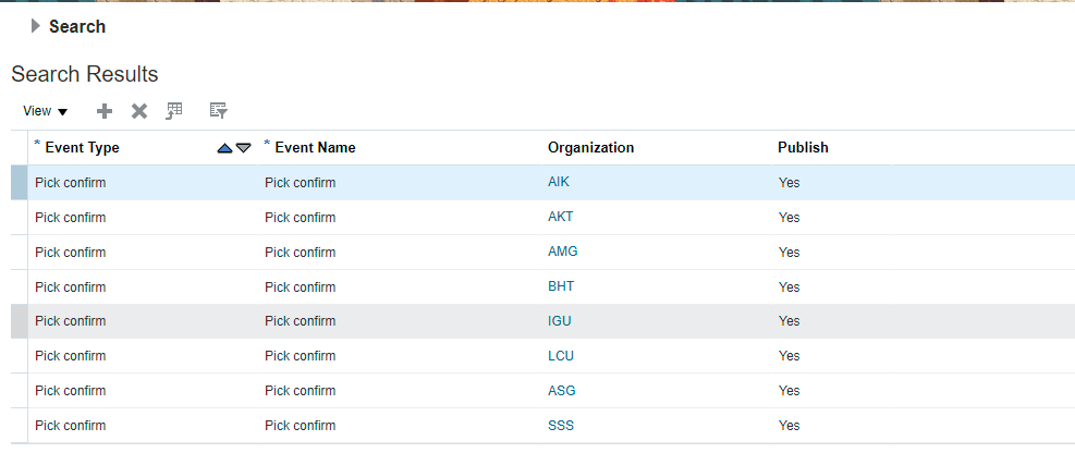 Pick Confirm Event is not firing. — Cloud Customer Connect
