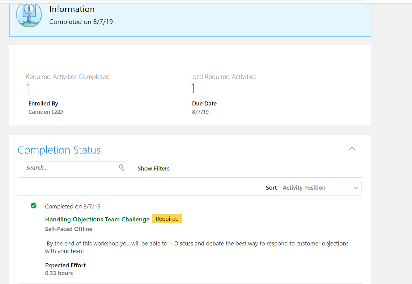 Previously Loaded SCORM Completions Cannot Be Re-Launched — Cloud Customer Connect