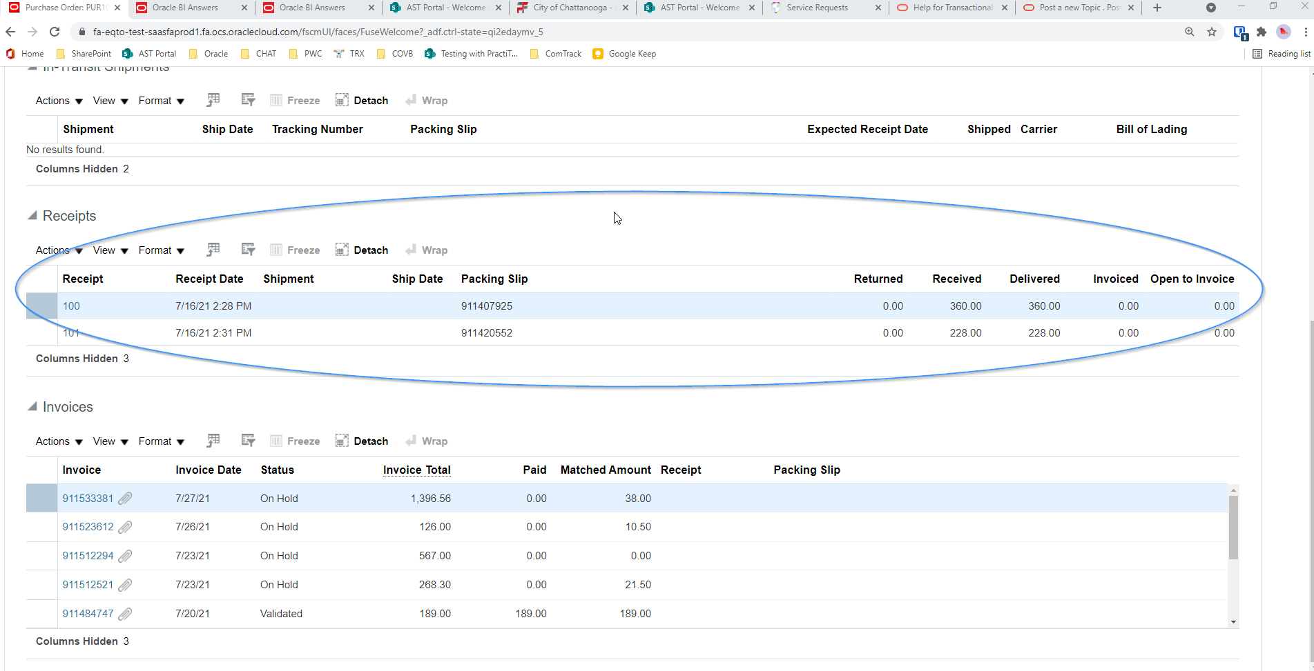 Looking for PO Receipt Number and related data in OTBI — Cloud Customer ...