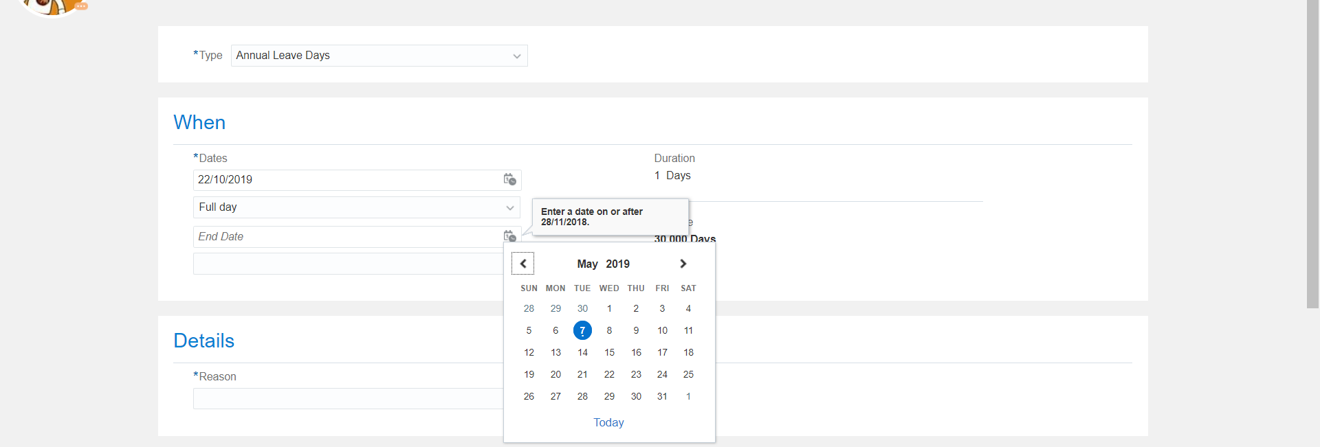 New Responsive UI - Employees Adding an Absence in Basic Mode and ...