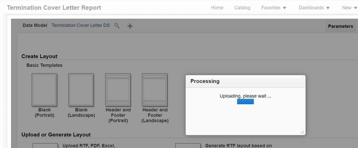 Upload A Rtf Layout In New Layout Is Freeze Shows Message Uploading 9331