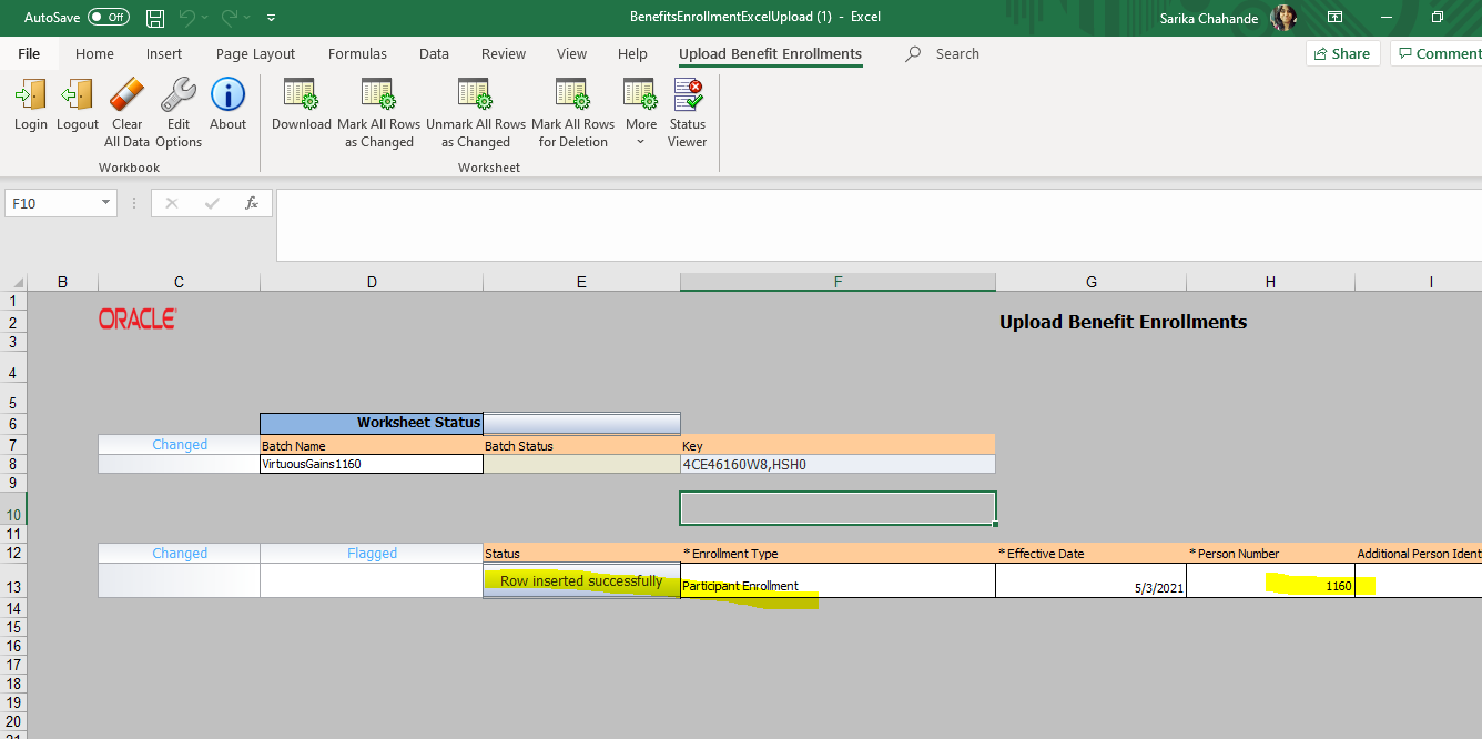 Benefits Participant Enrollment upload using Spreadsheet loader — Cloud Customer Connect