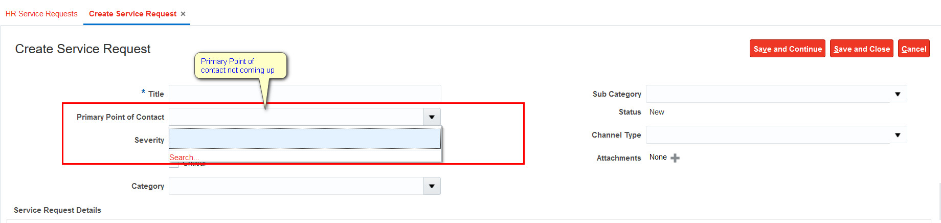 HR Help Desk Primary Point of Contact — Cloud Customer Connect