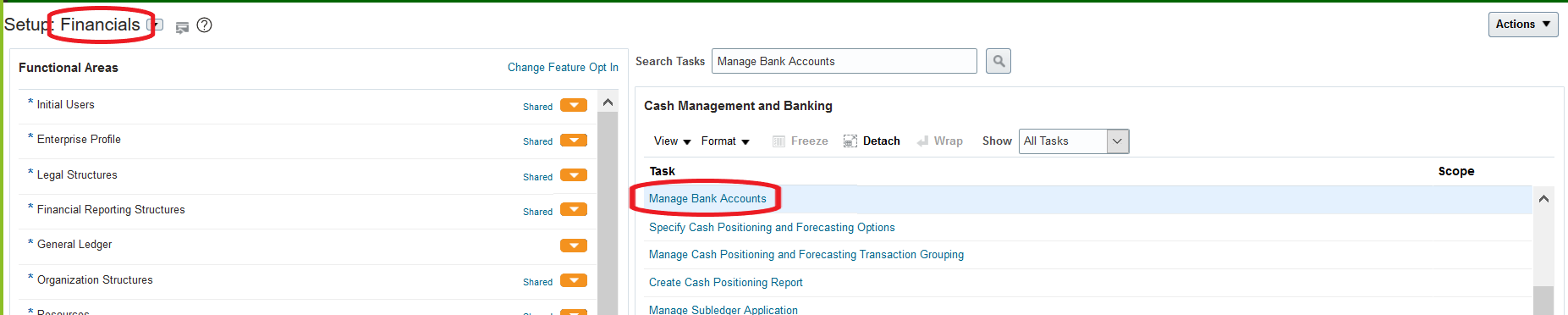 Oracle Fusion Financials, Bank Account > Business Unit Acess ...