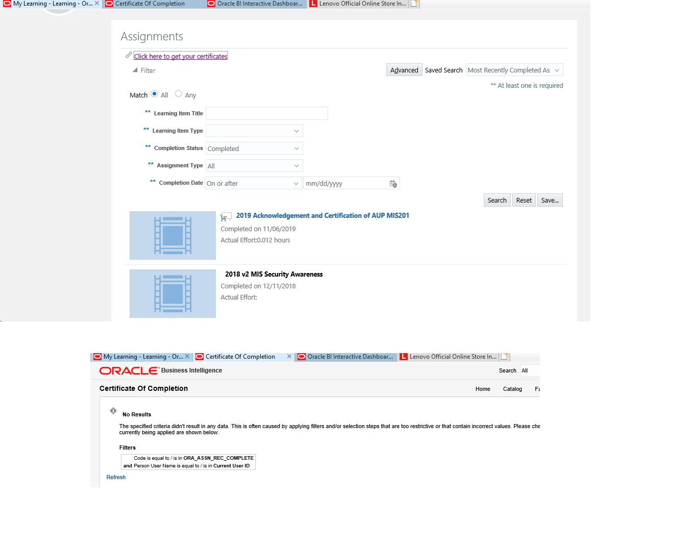 Custom Printable Certificate gives no result issue — Cloud Customer Connect Custom Printable Certificate gives no result issue — Cloud Customer Connect