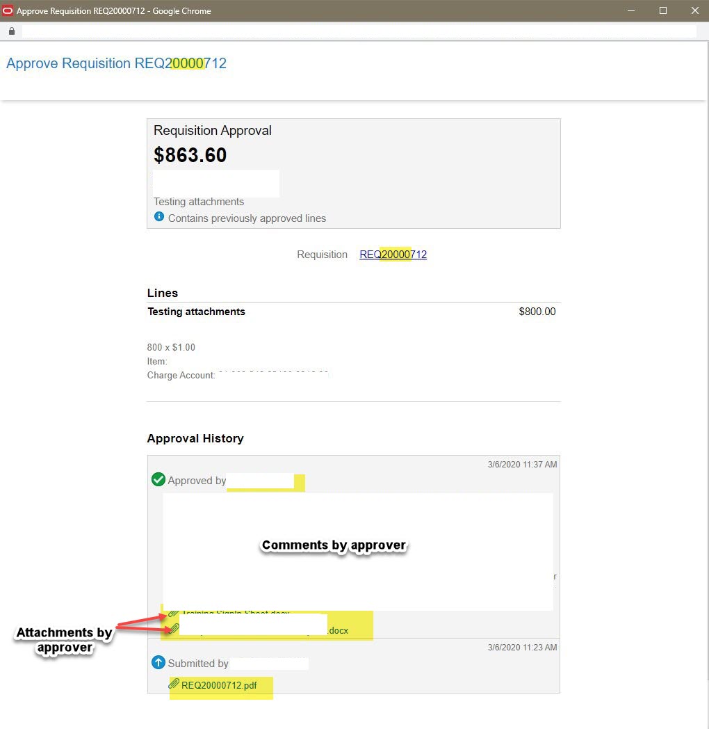 How To Retrieve Comments And Attachments Of An Approver — Cloud Customer Connect
