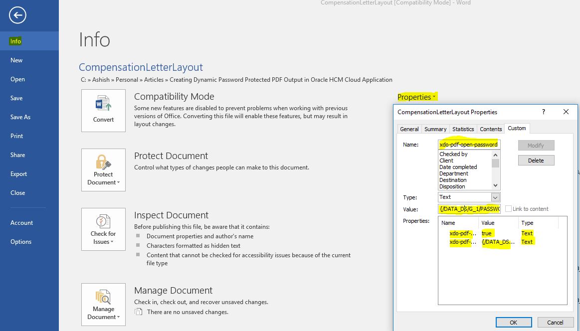 Creating Dynamic Password Protected Pdf Output In Oracle Hcm Cloud 7743