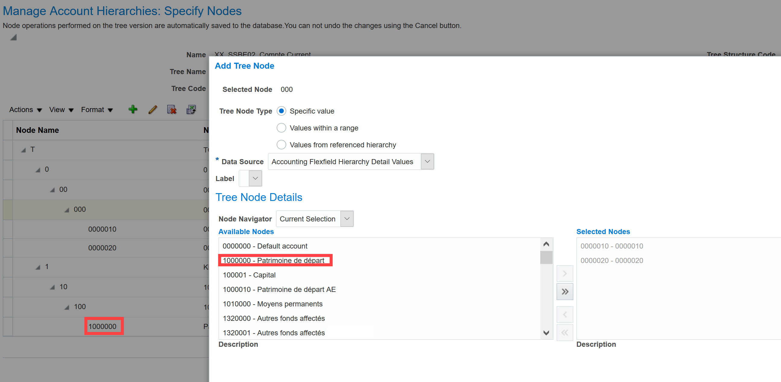 Account Hierarchy - Available node list, lists all values — Cloud ...