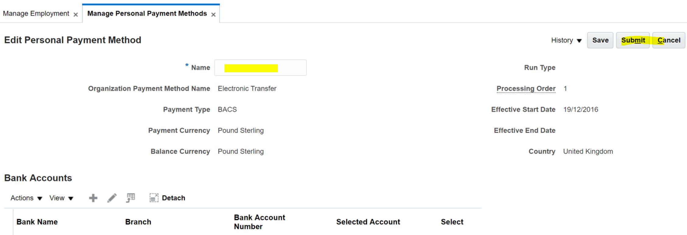 Personal Payment Method - Unable to correct payment type? — Cloud ...