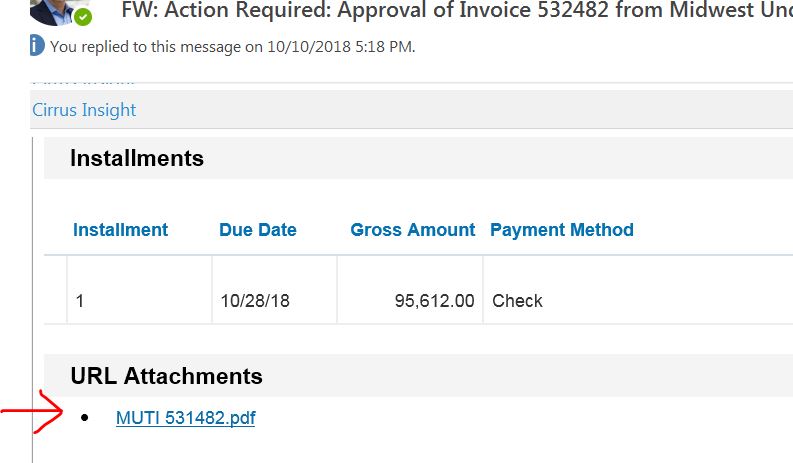 After R13 Upgrade Ap Invoice Approval Email No Longer Contain Attachment But Just Links To Ucm