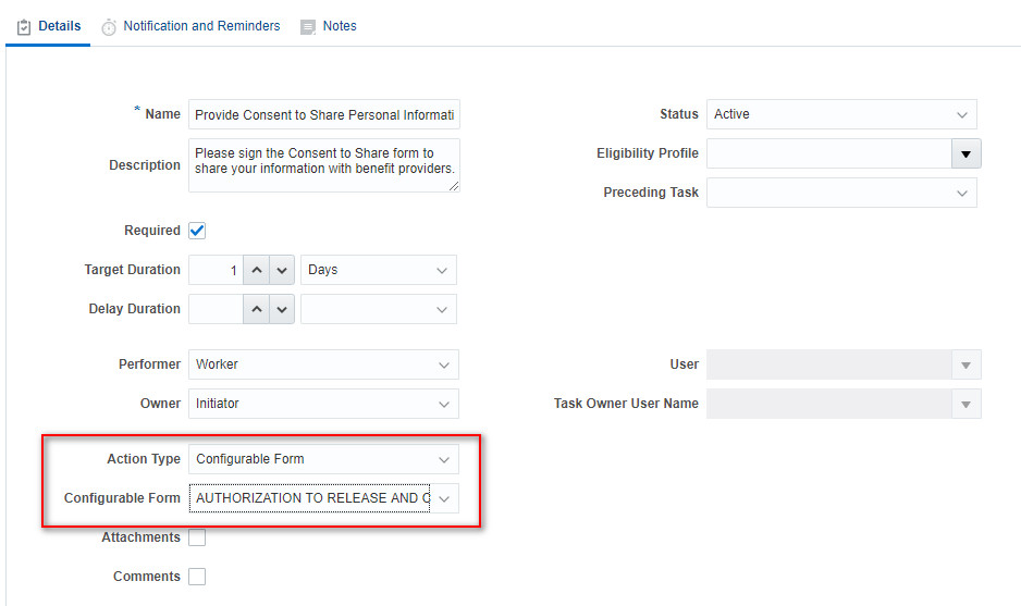 Configurable forms in Checklist Templates — Cloud Customer Connect