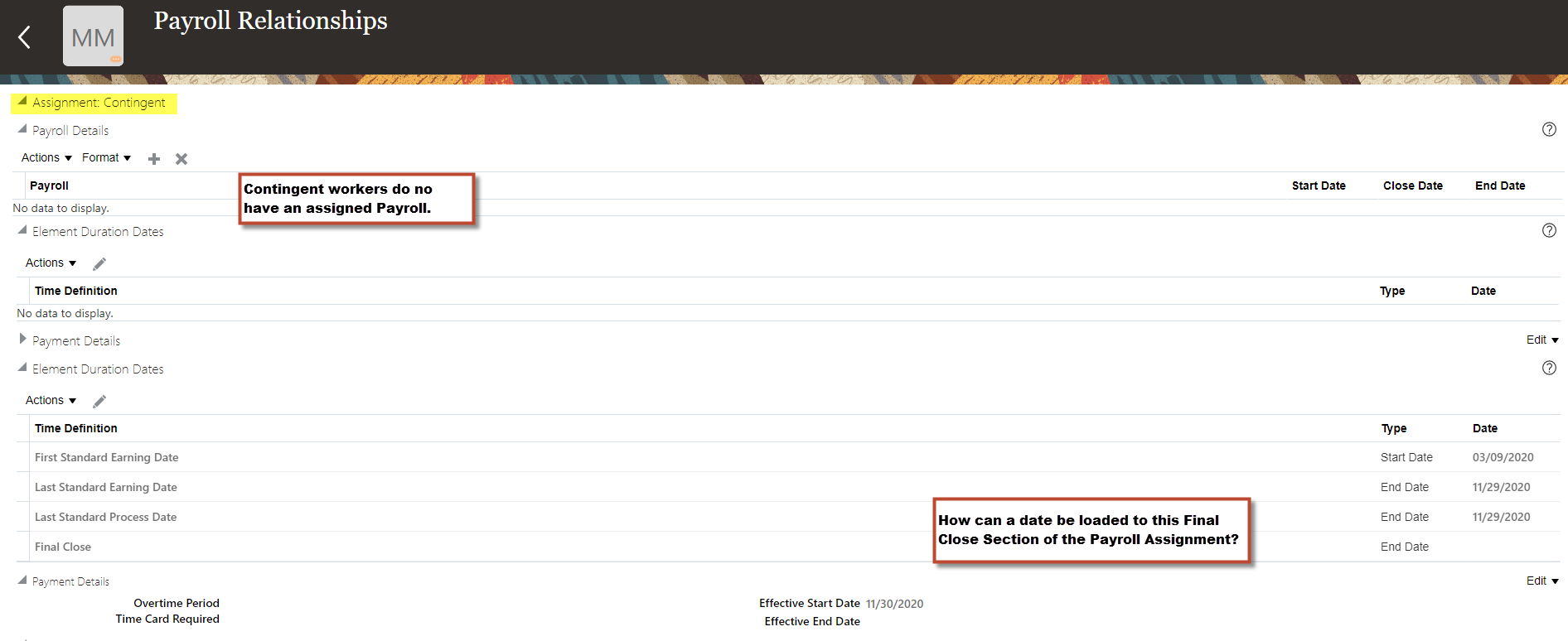 Load FINC for Payroll Assignment through HDL — Cloud Customer Connect