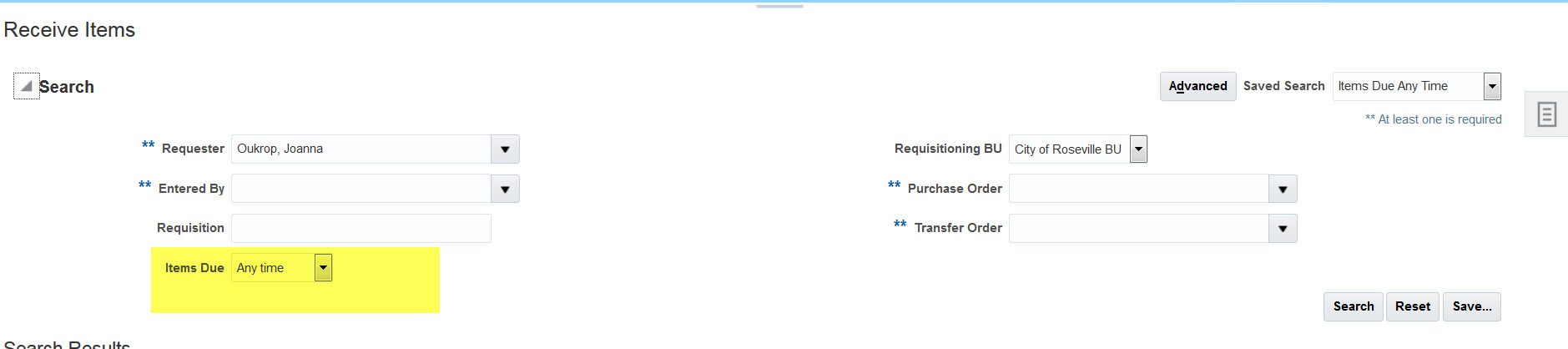 My Receipts - How to Default Items due in the Recieve items screen ...