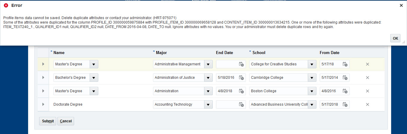 Add Multiple Degrees in Formal Education Content Section — Cloud ...