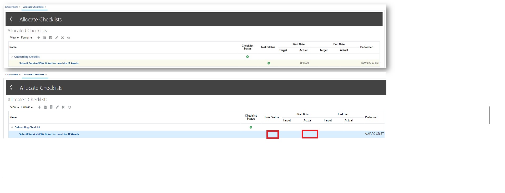 Allocated Checklist For Pending Worker Via Hdl — Cloud Customer Connect