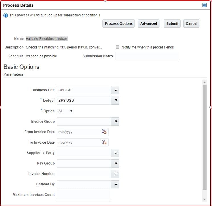 Is It Possible To Add A New Parameter To ESS Job Validate Payables 