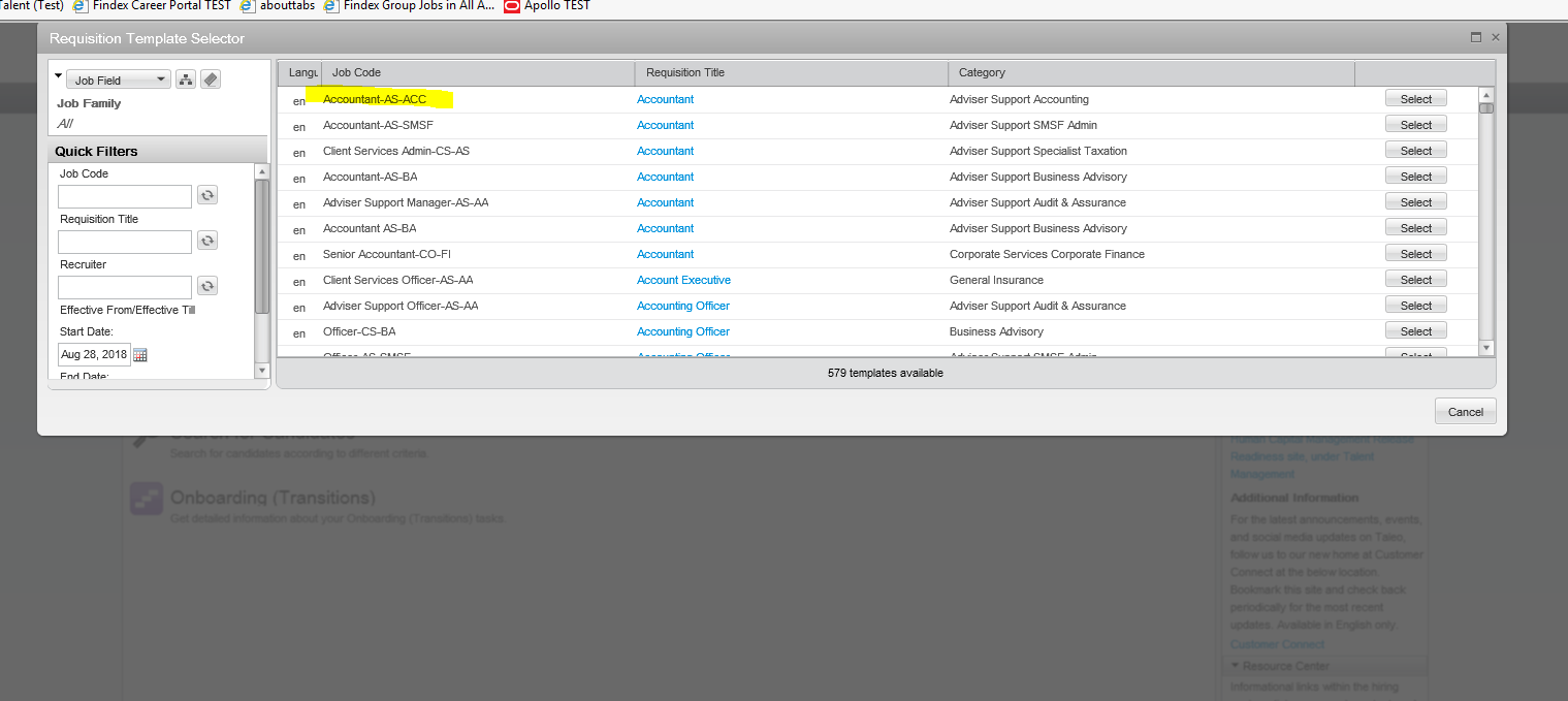 Position Title In Requisitions — Cloud Customer Connect