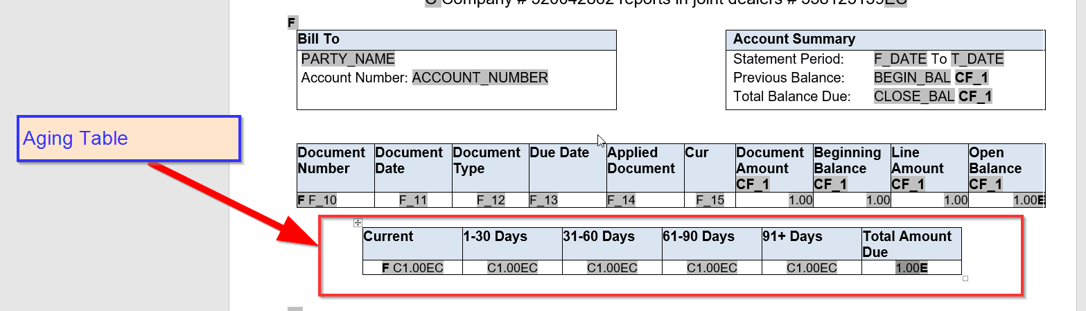 Rtf Template Summarize Column Within Group Customer Connect