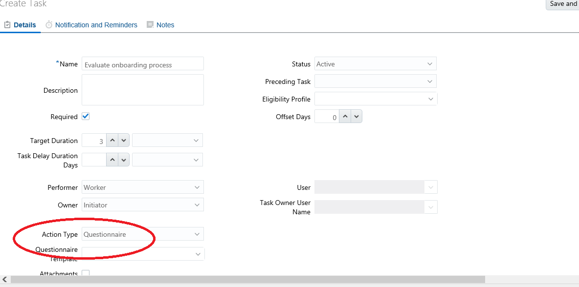 On boarding task How to create Questionnaire? — Cloud Customer Connect