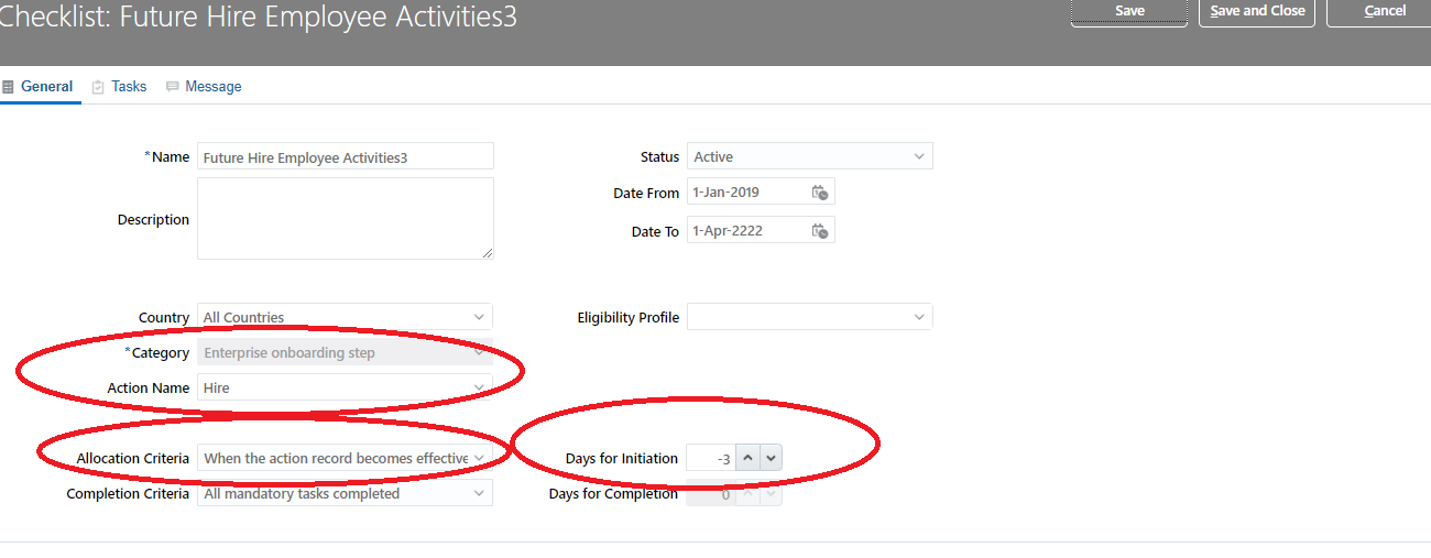 On Boarding checklist task to future employee isn't sent before hire ...