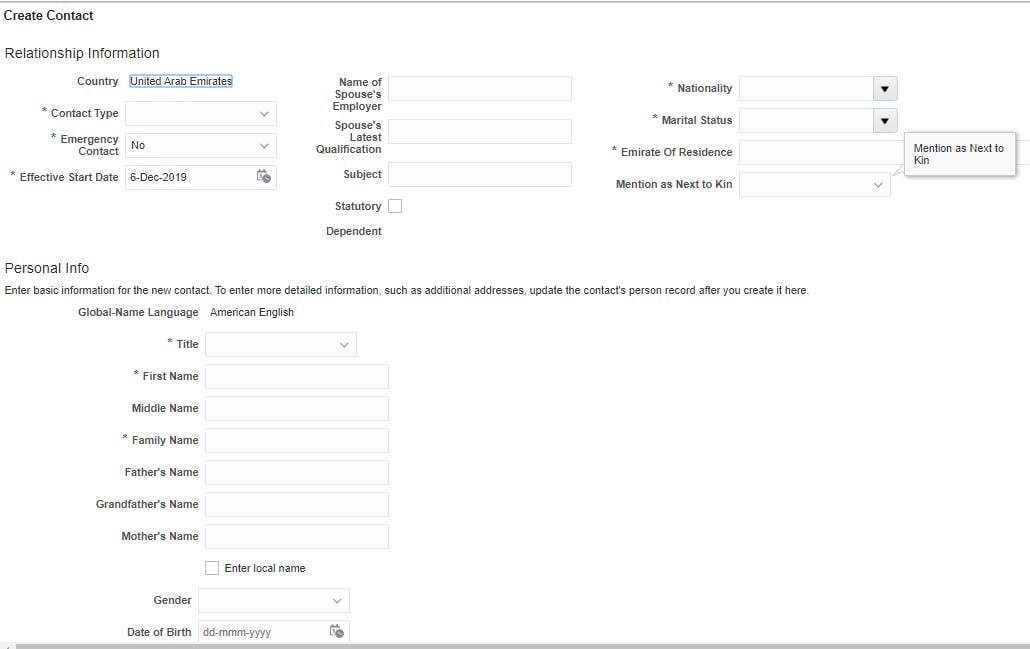 Need Sample Hdl For Contact Relationship To Upload Dependent Information — Cloud Customer Connect