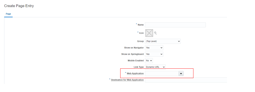 Create Page Entry with Link Type 'Dynamic URL' — Cloud Customer Connect