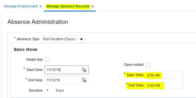 Can we hide/greyed out the Start Time and End Time field from the ...