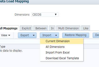 DM: "EPMFDM-140098:Unexpected error occurred when loading" when loading mapping from Excel ...