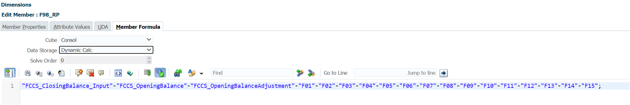 FCCS: Movement dimension with Dynamic Calc on Member Formula is slow to refresh — Cloud Customer ...