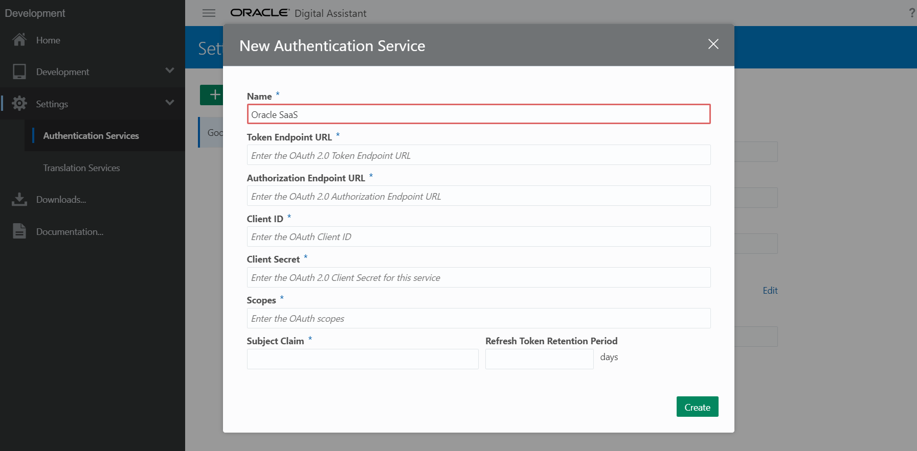 Authorization and Tokenization in ODA — Cloud Customer Connect