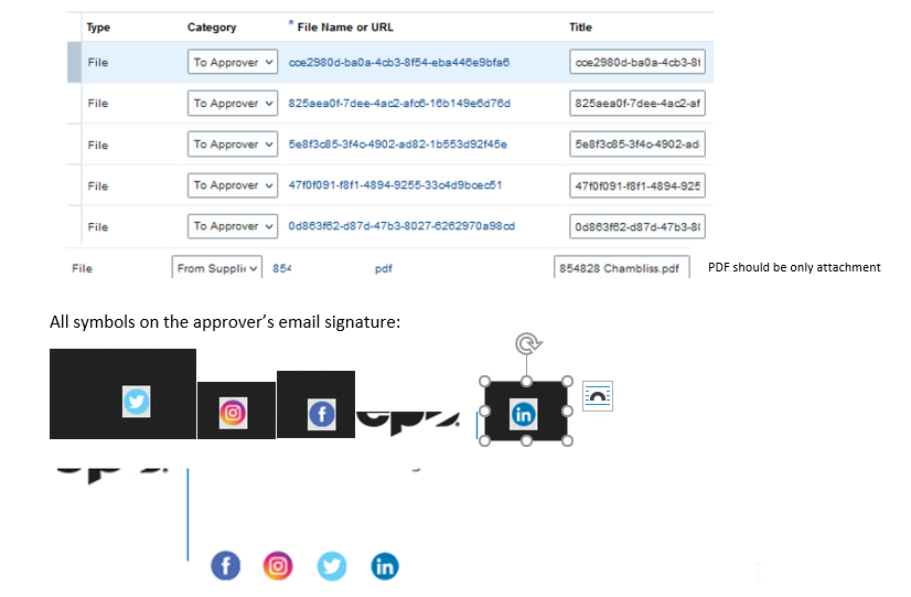 Invoice attachments now including png files from approver's email ...