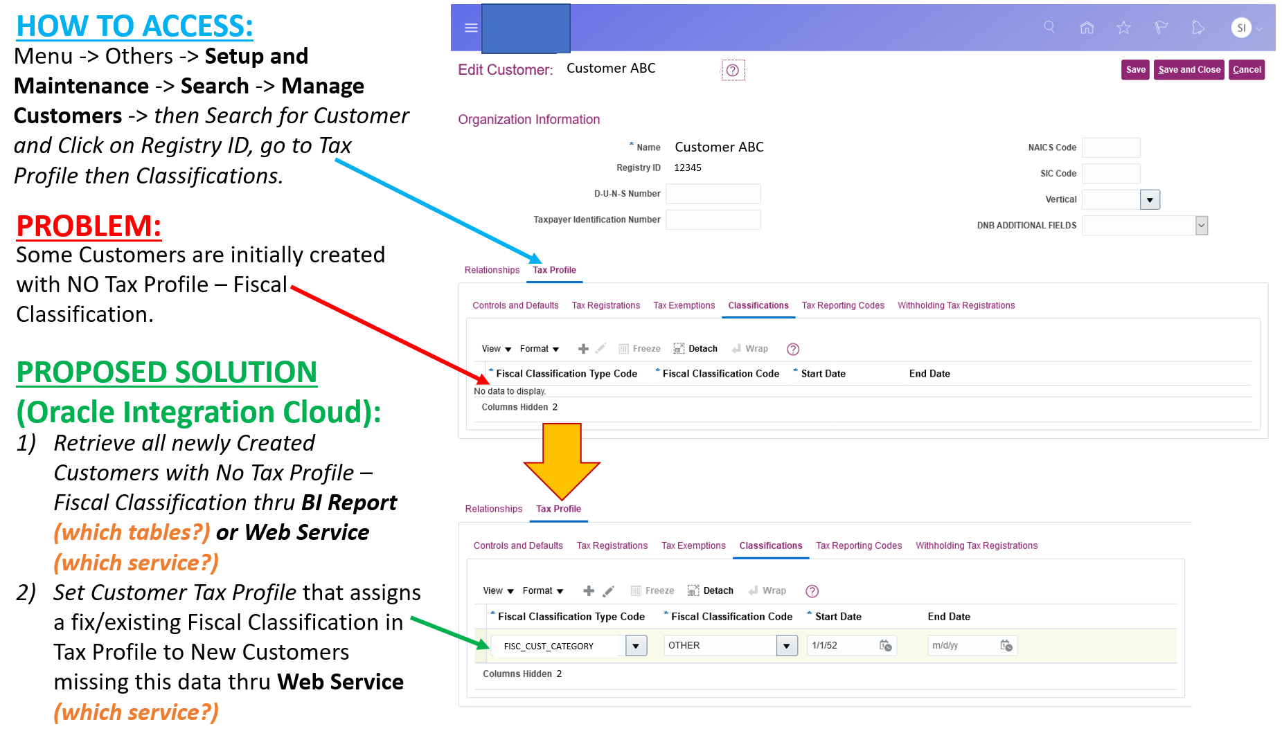 Update Customer Tax Profile - Fiscal Classification Code — Cloud ...
