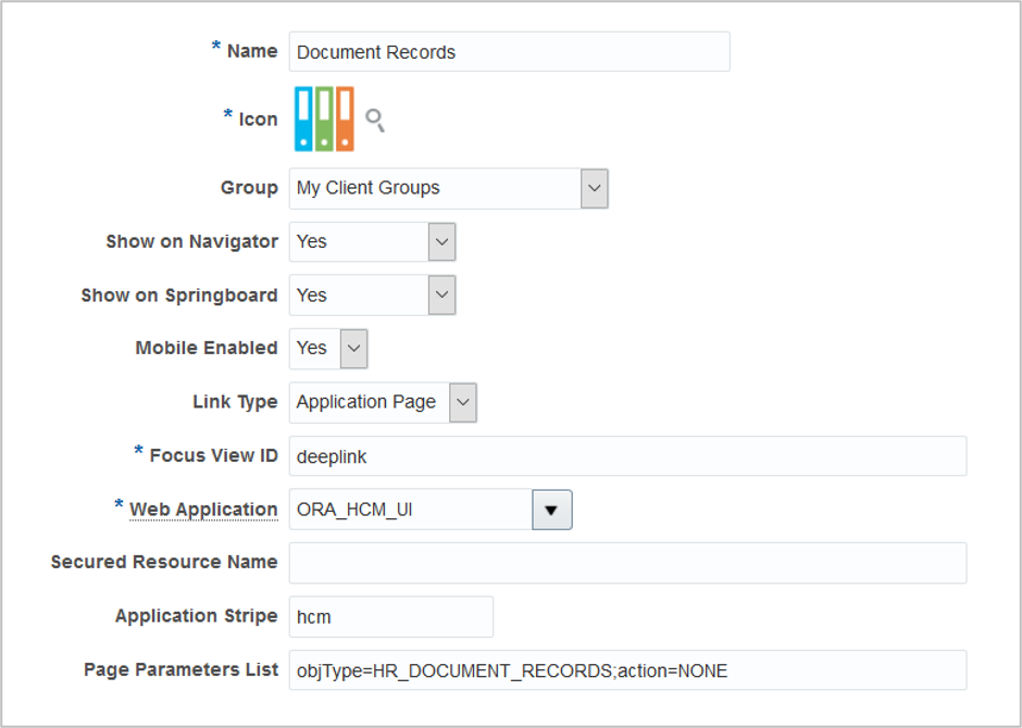 Configuration: How To Create an App on the Springboard Based on a Deep ...
