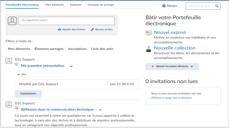 À propos de Brightspace ePortfolio - Brightspace