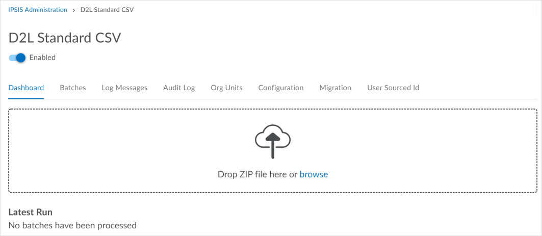 Access the D2L Standard CSV dashboard - Brightspace
