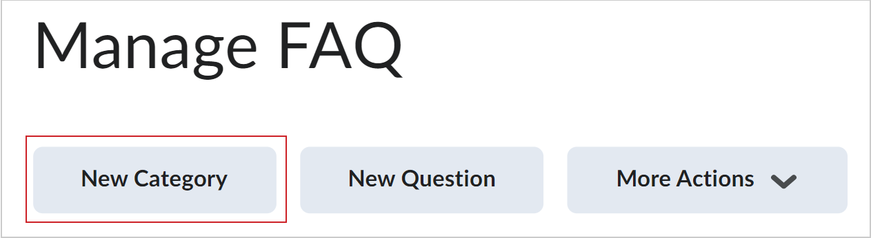 Create FAQ questions and categories - Brightspace
