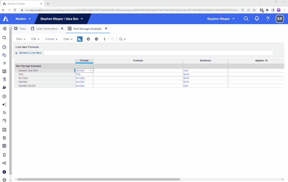 Using Saved Text Strings To Speed Up Blueprint Configuration Anaplan
