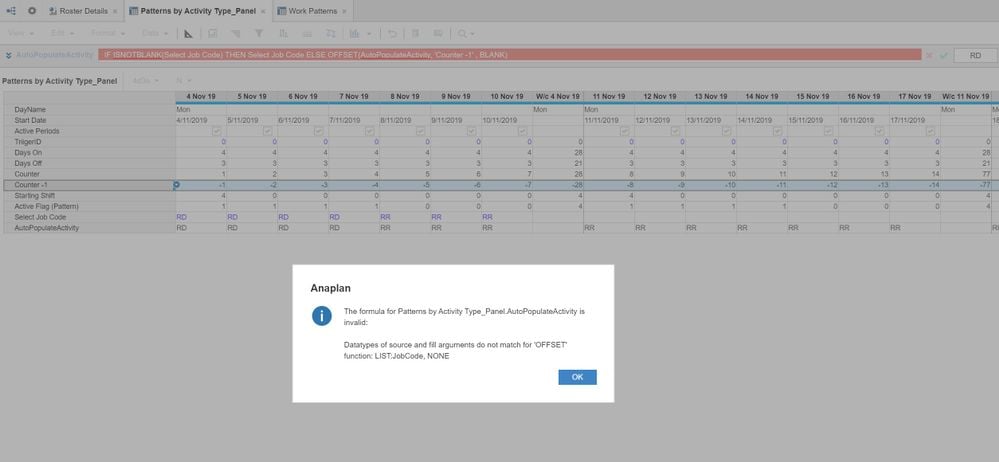 OFFSET On LIST ITEM Anaplan Community