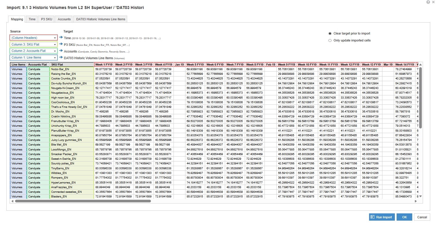 2.3.9.1 Import data into DAT03 Historic Volumes module - import error ...