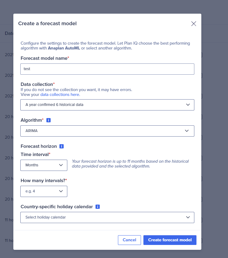 Plan IQ forecast model - is there any way to detour a limit in forecast ...